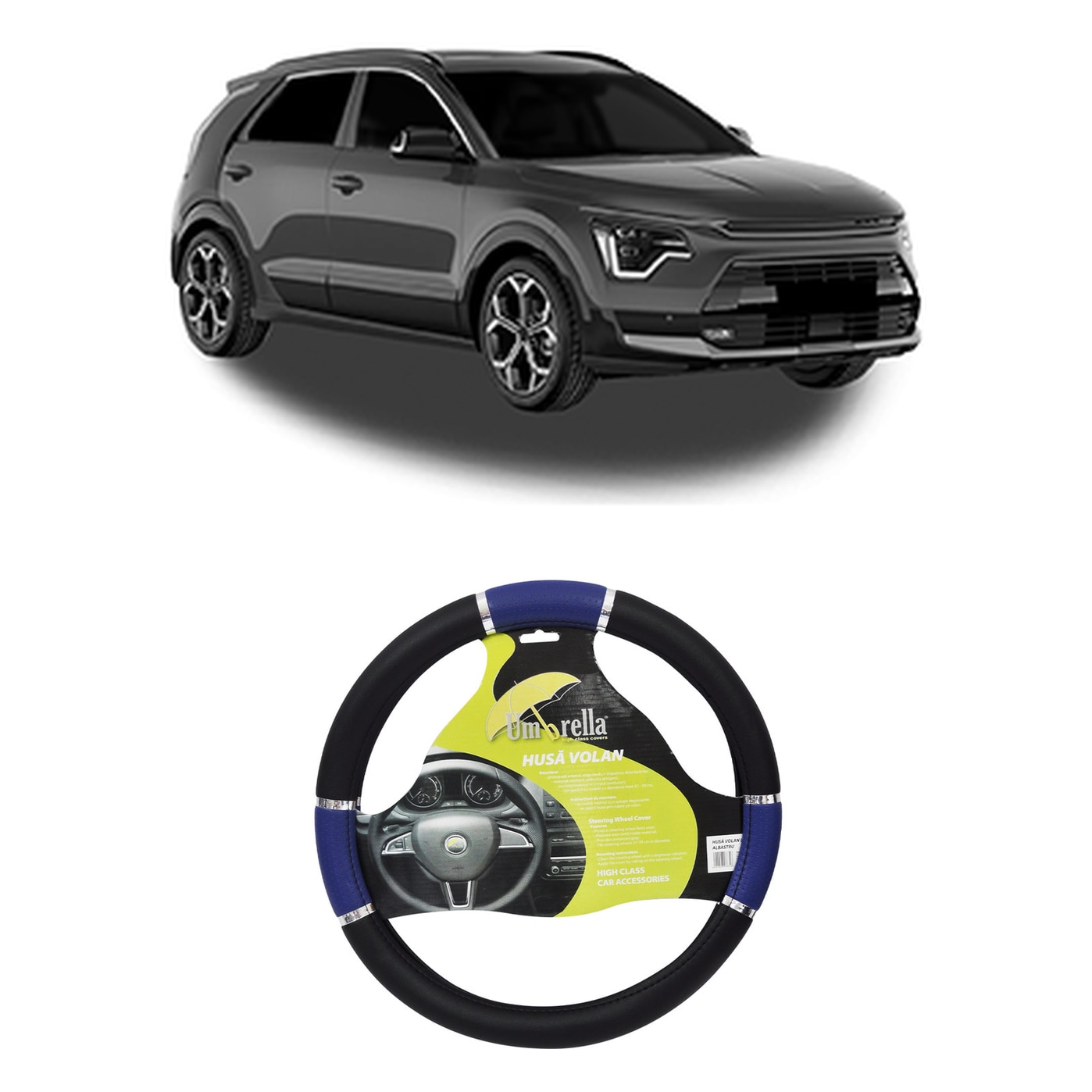 Husa Volan Auto Pentru Kia Niro Ii (Sg2) Din 2022, Piele Ecologica ...