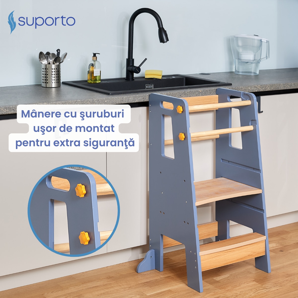 Turn de Invatare tip Learning tower pentru Copii Suporto, Rol de ...