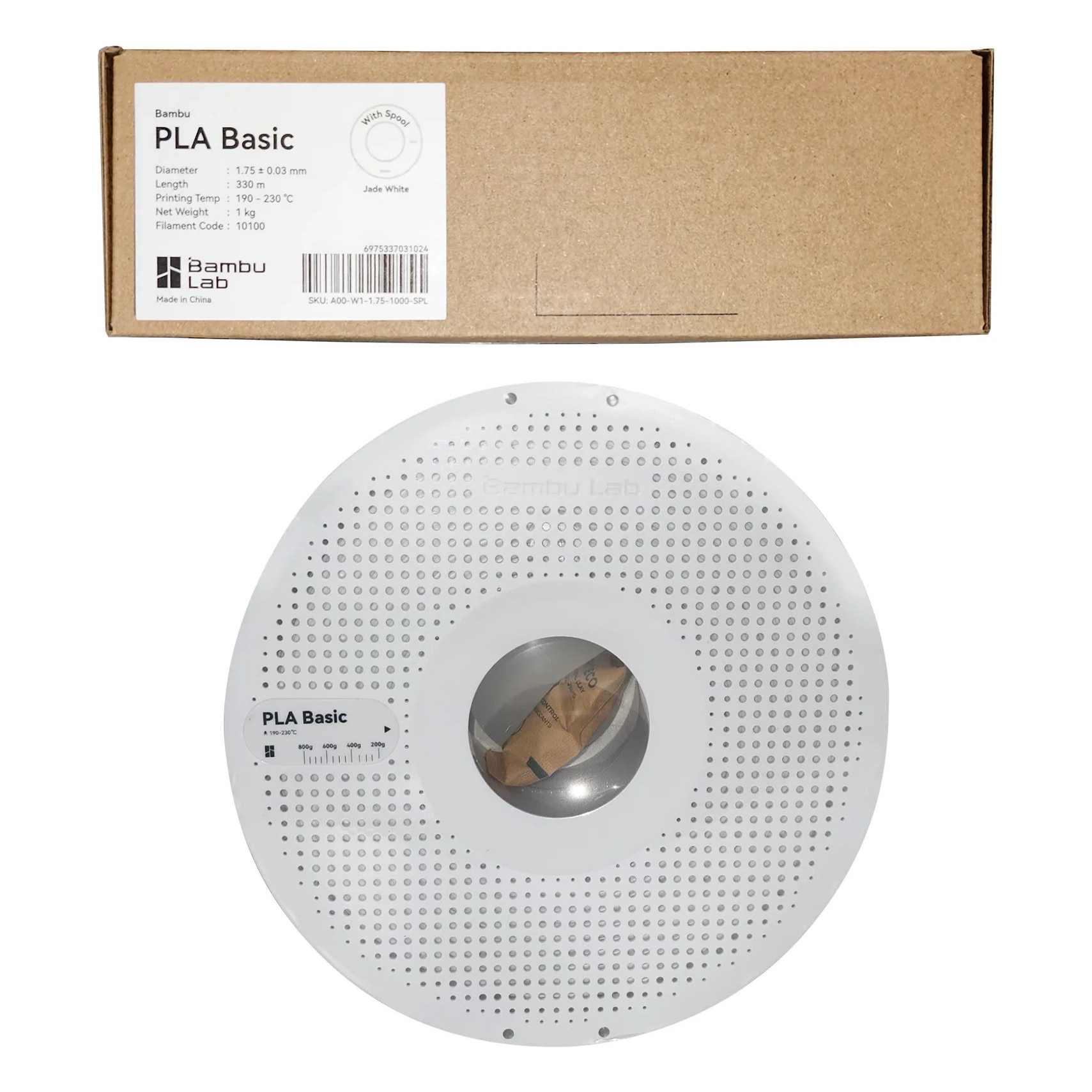 Rola filament BambuLab, RFID, PLA Basic - Rosu, 1.75 mm, 1kg ...
