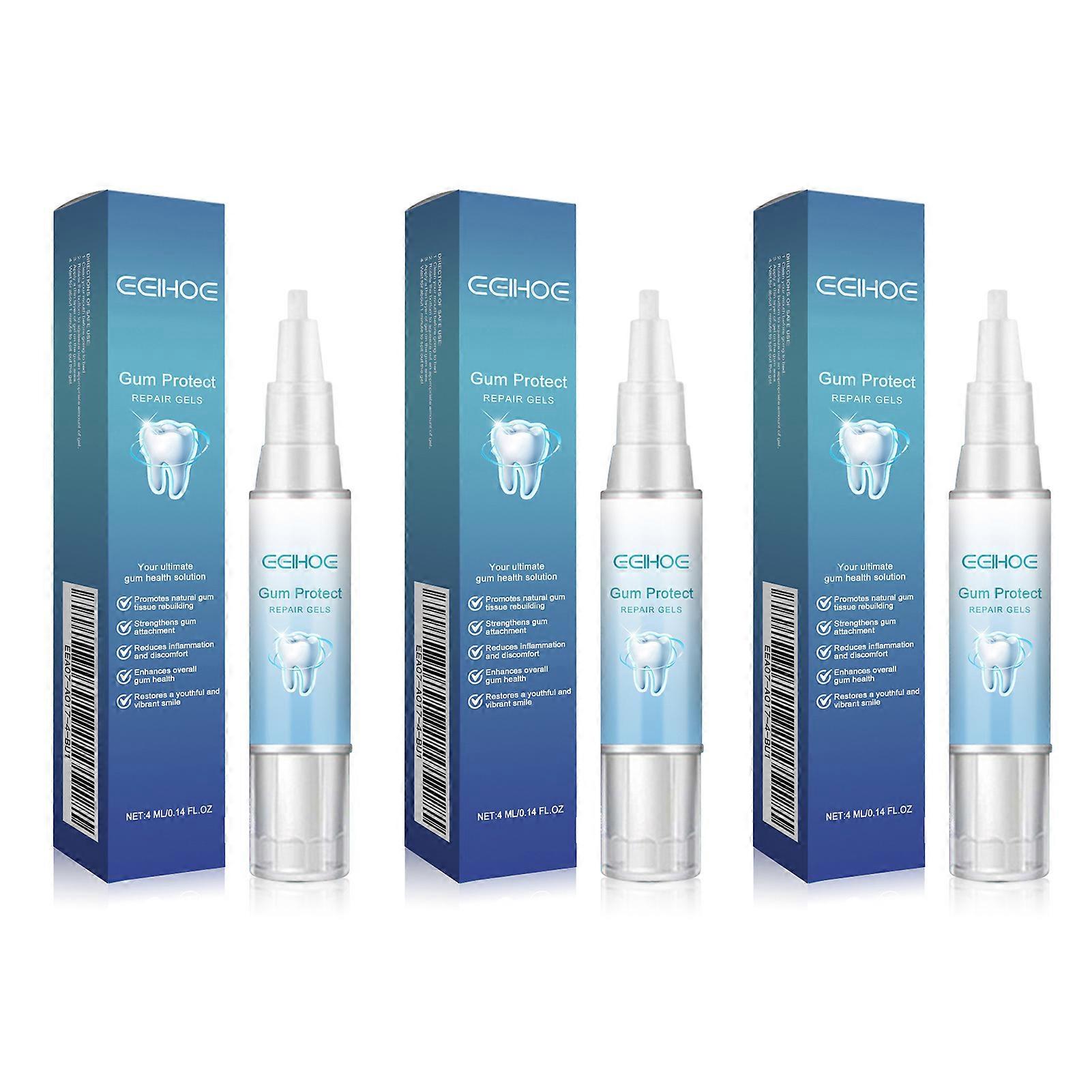 Set 3 geluri pentru Gingii, EELHOE, Creion Albire Dinti, 4ml - eMAG.ro