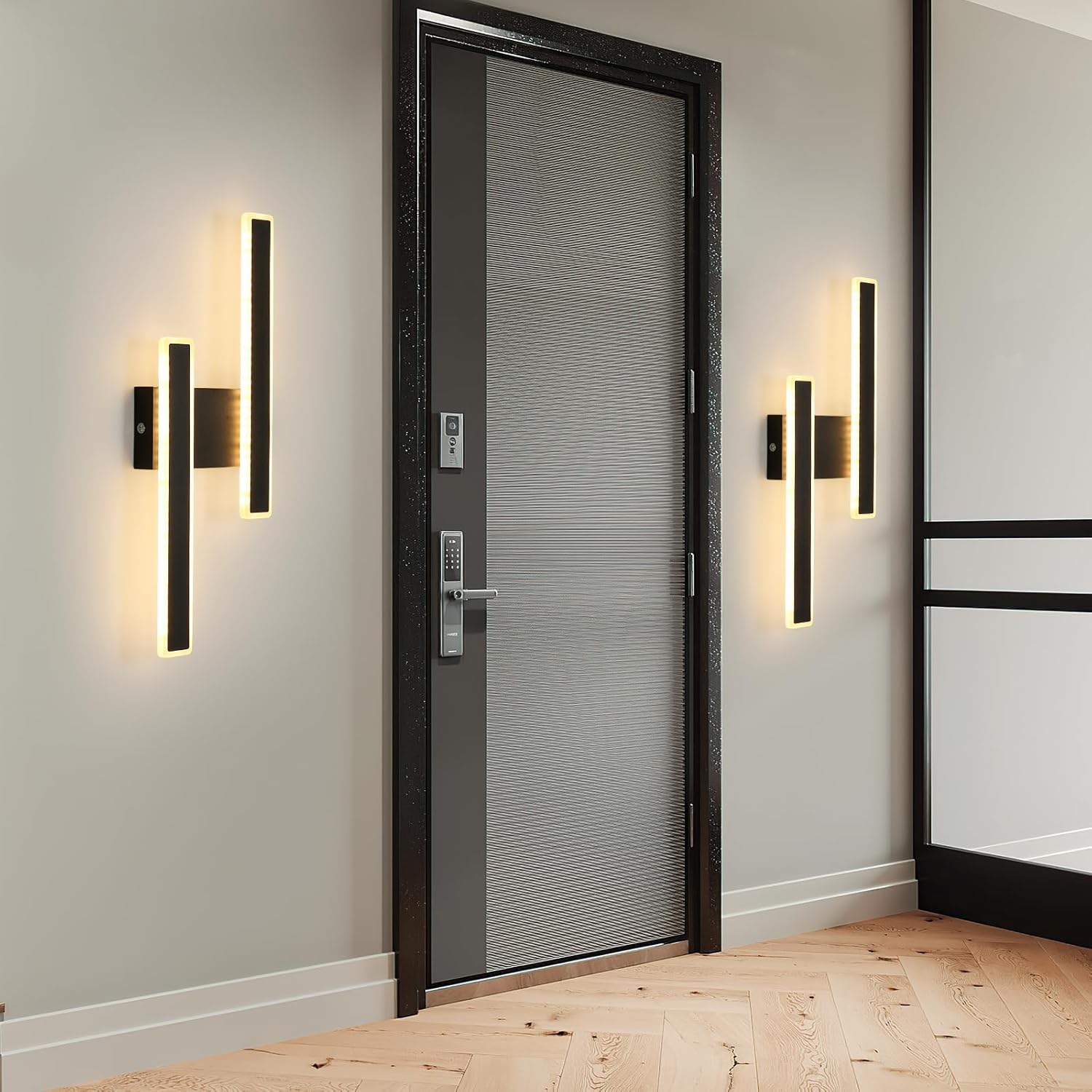 Aplica De Perete Cu Led-Uri Acrilice, Goeco, 32w, Cap Dublu ...
