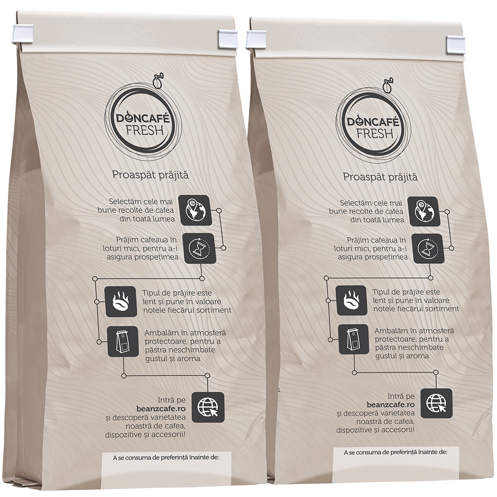 Cafea boabe de specialitate 500g, Doncafe Fresh Mix 100% Arabica ...