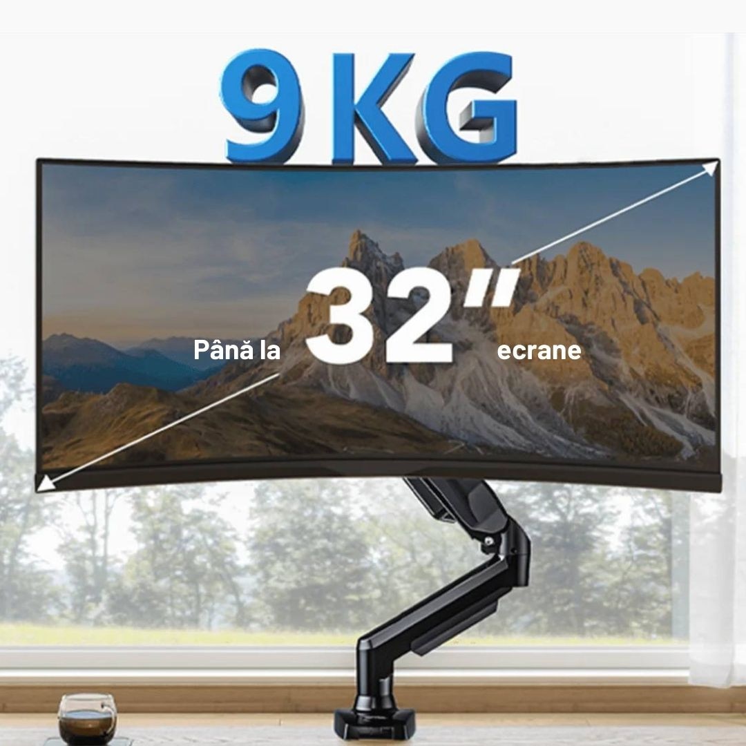 Suport Monitor Premium pentru Birou 13-32" inch, Arc pe Gaz, pentru ...