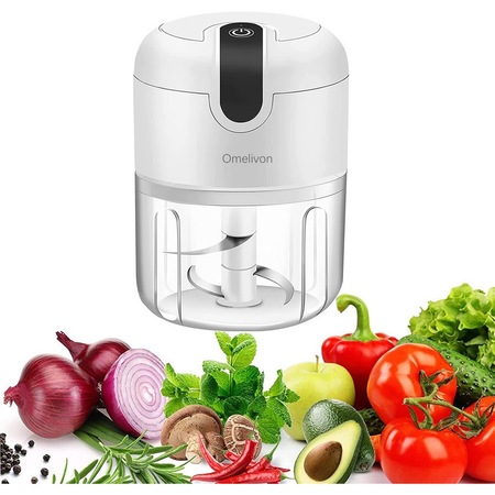 Mini tocator electric 250ML, 3 lame, Omelivon ®, portabil, incarcare ...