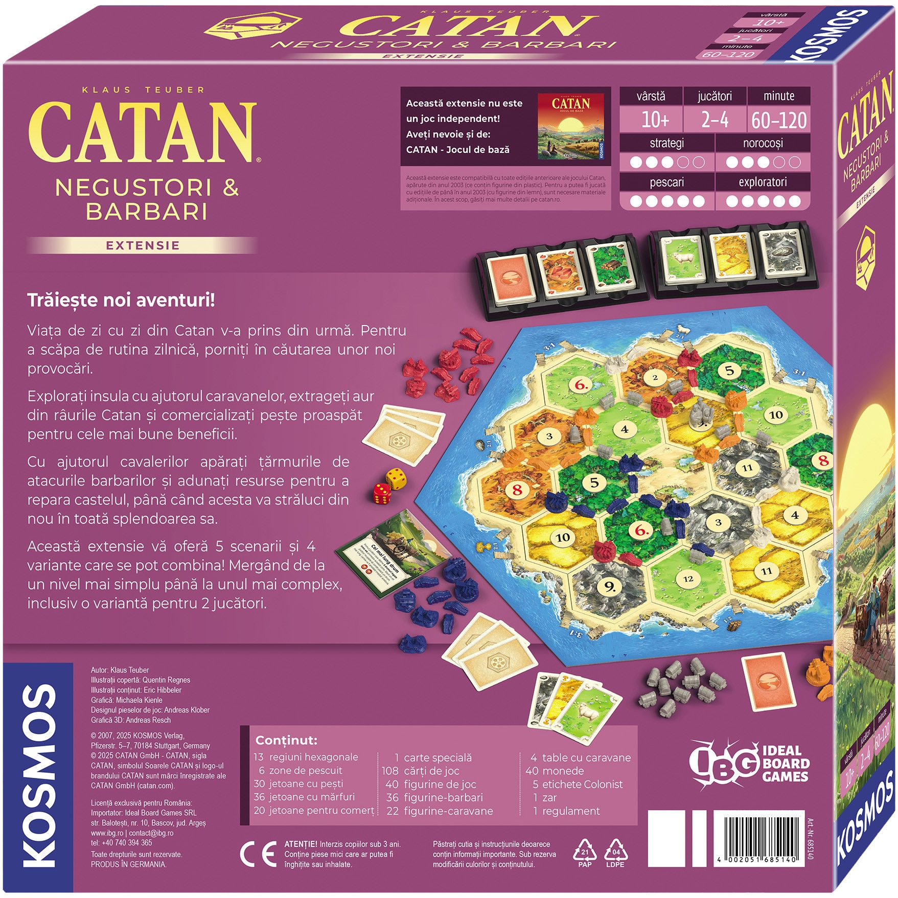 Joc Catan - Negustori & Barbari, extensie 3/4 jucatori, editia 2025 ...