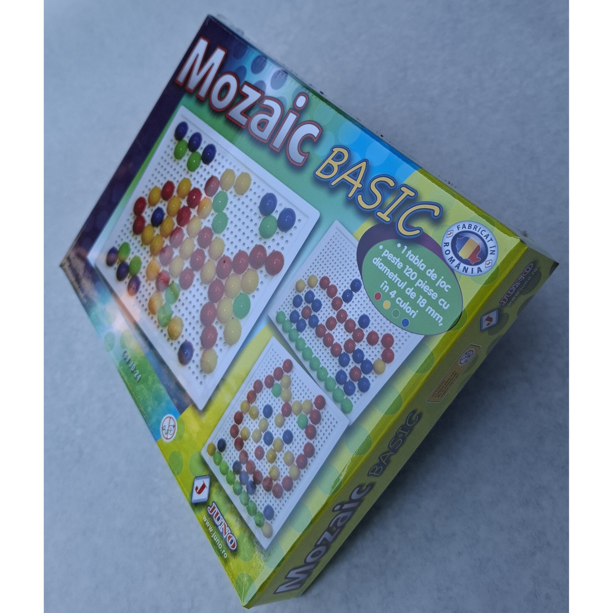Образователна игра Basic Mosaic, Juno, 120 части, 4 цвята, 3 години ...