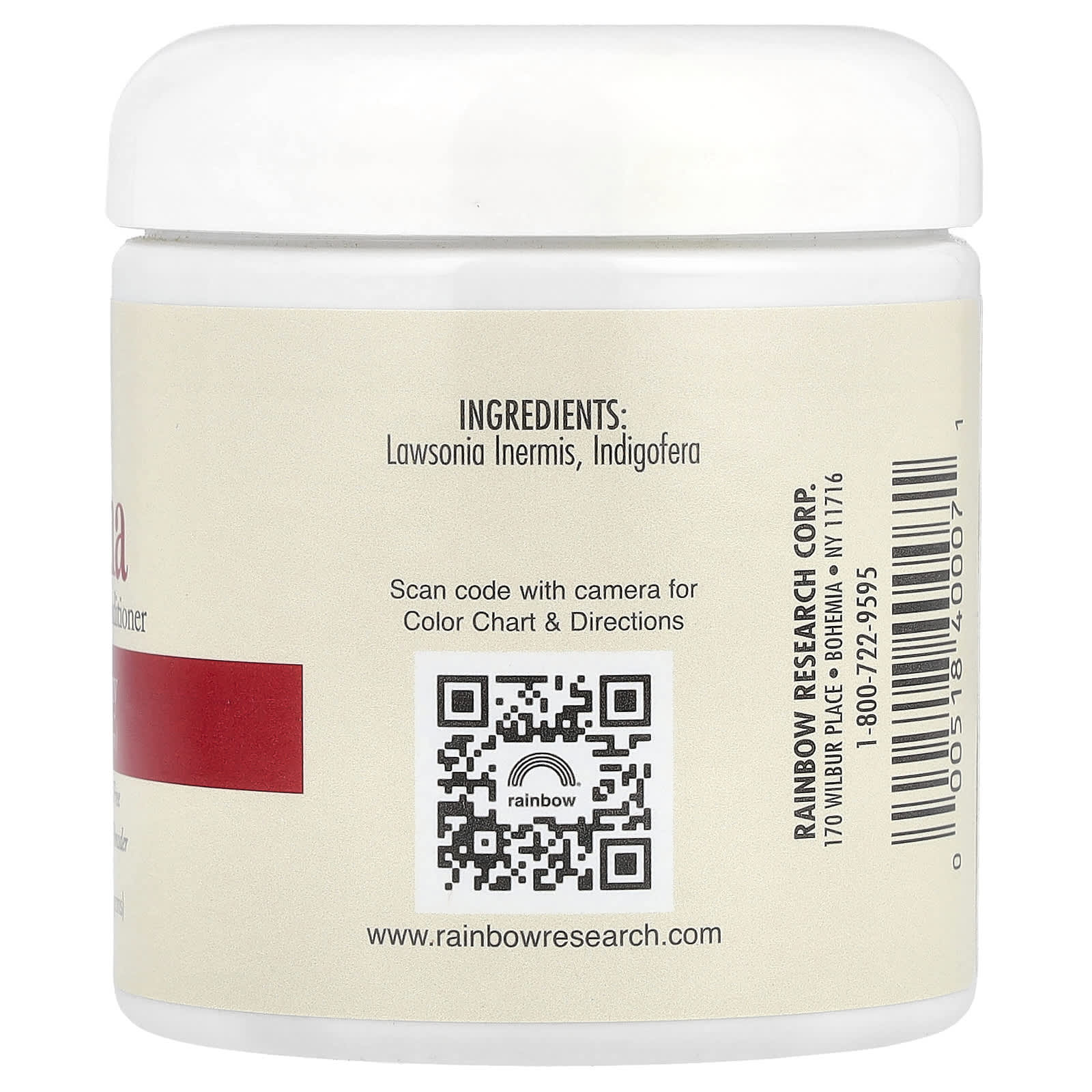 Hajfesték és balzsam, Henna Rainbow, mahagóni, 113 g, 100%-ban ...