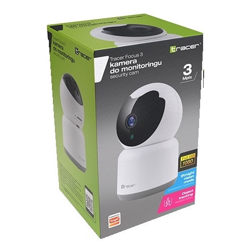 Camera de supraveghere IP Tracer FOCUS 3, Full HD 1920x1080p, detectie ...