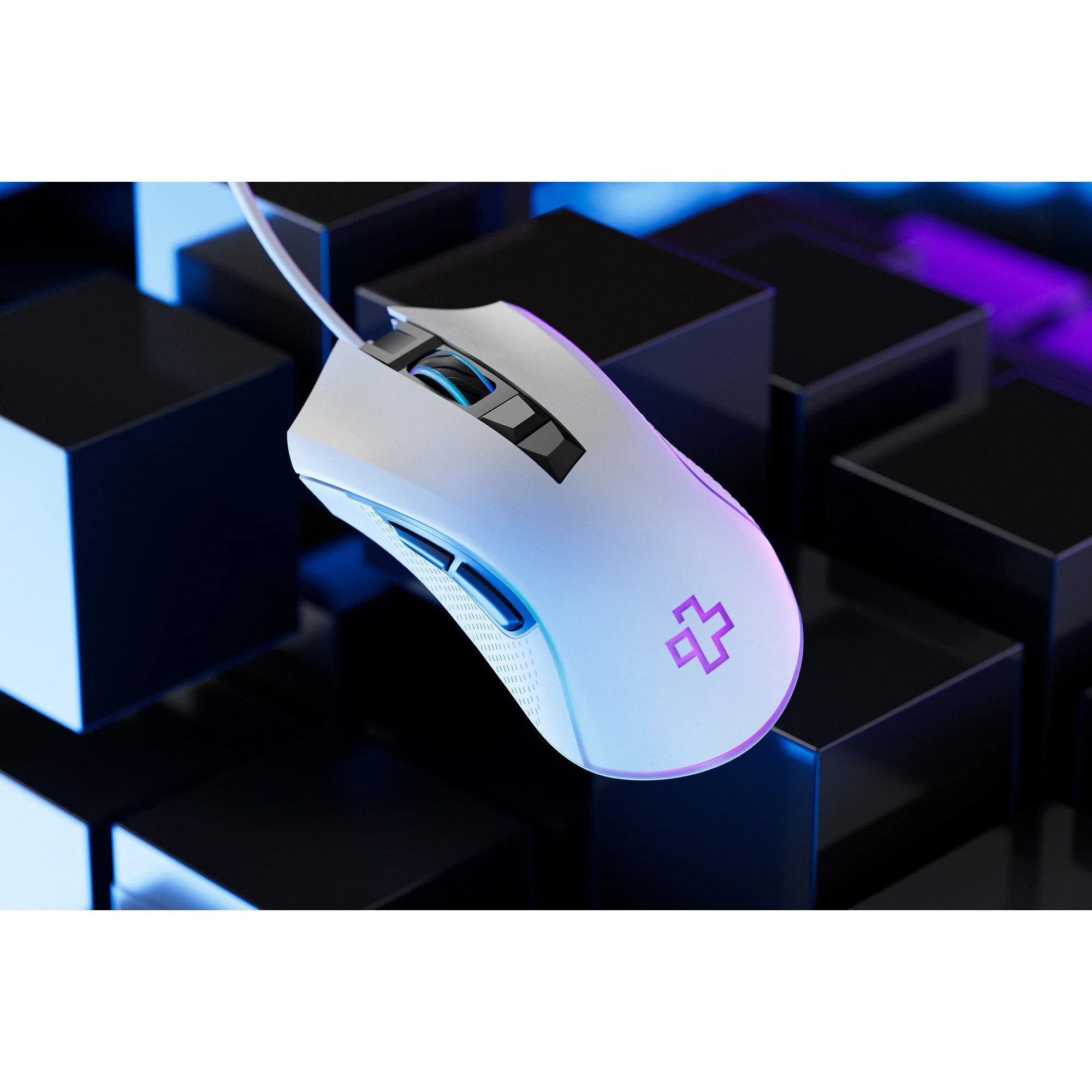 Mouse Gaming QwertyKey Forge Alb, RGB, 12.000 DPI, Software - eMAG.ro