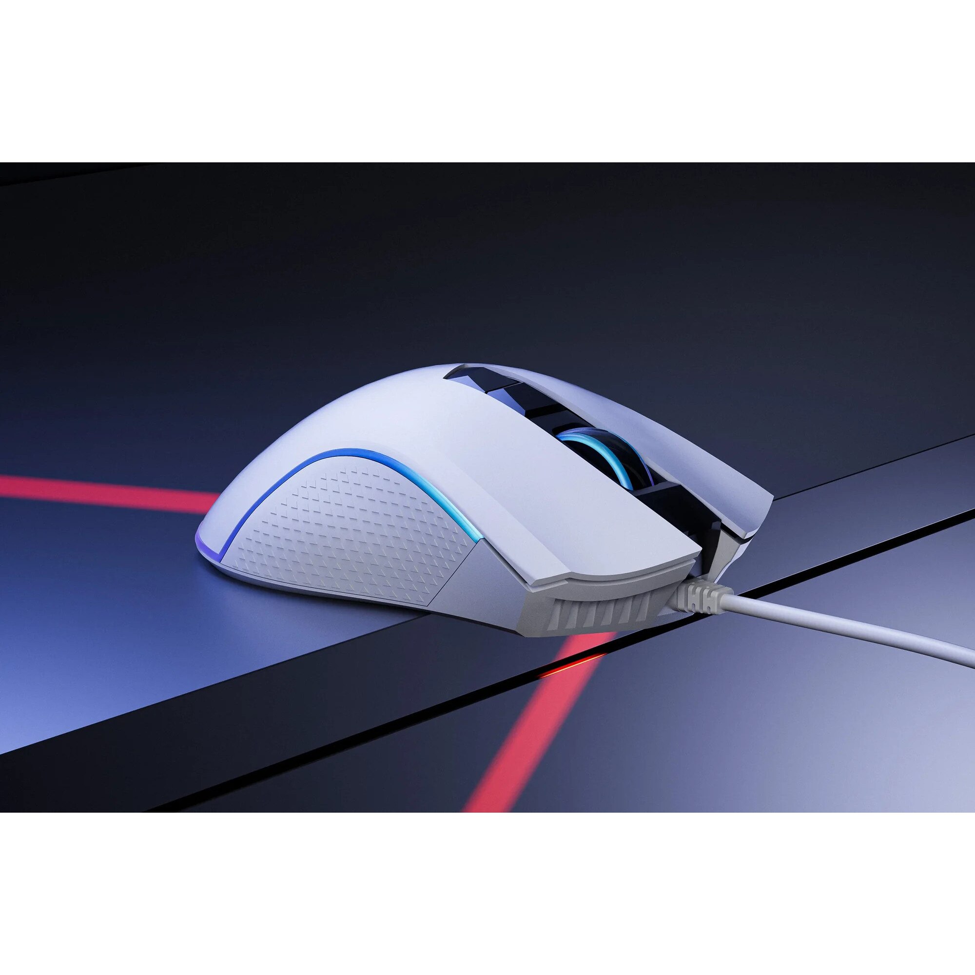 Mouse Gaming QwertyKey Forge Alb, RGB, 12.000 DPI, Software - eMAG.ro