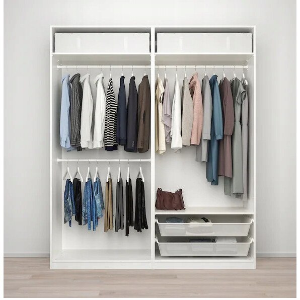 Dulap IKEA PAX/GRIMO, 2 cosuri, 3 polite, usi glisante, 200 x 66 x 236 ...