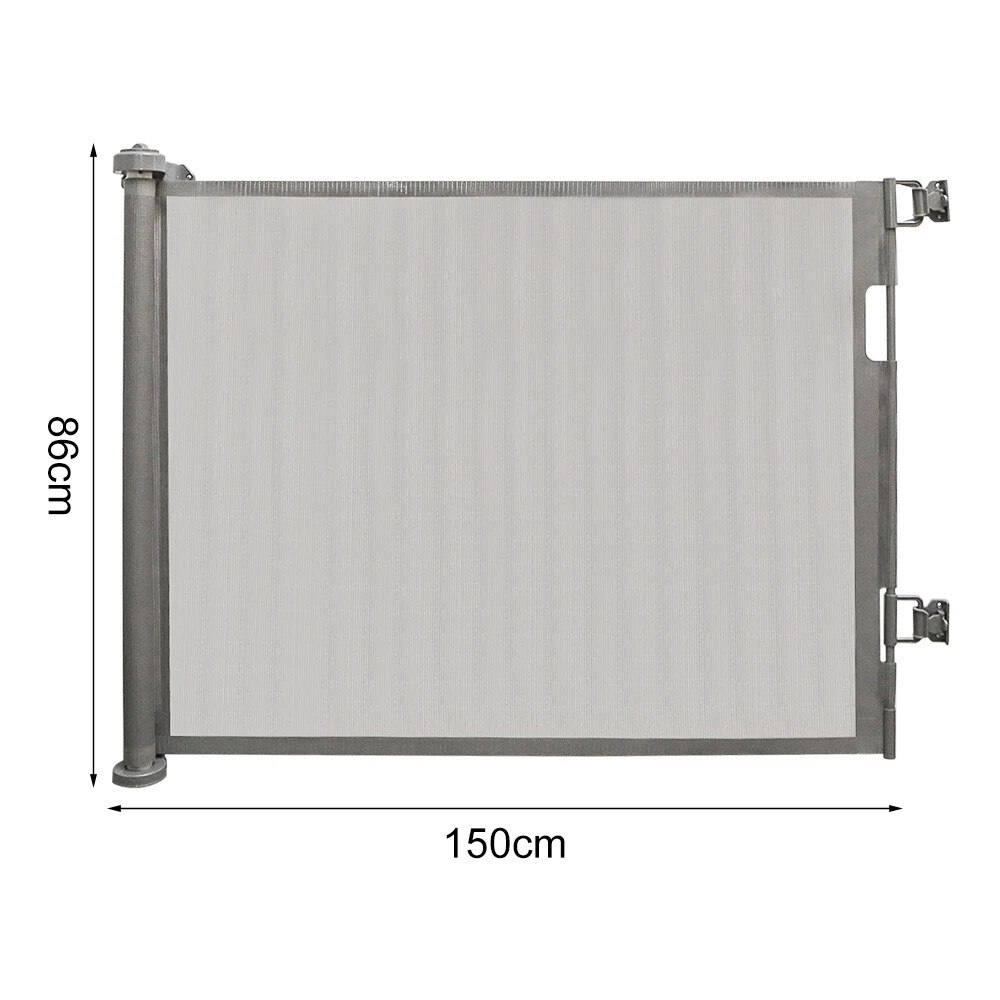Bariera de siguranta, design ajustabil, instalare usoara, gri, 150cm ...