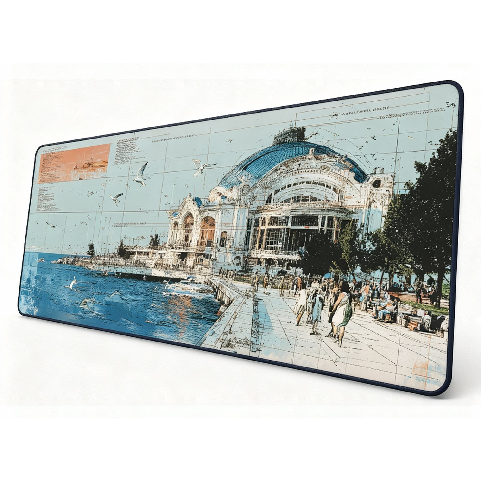 Mousepad XXL Mare 900x400x5mm, Design Cazinoul Constanta (Linie ...