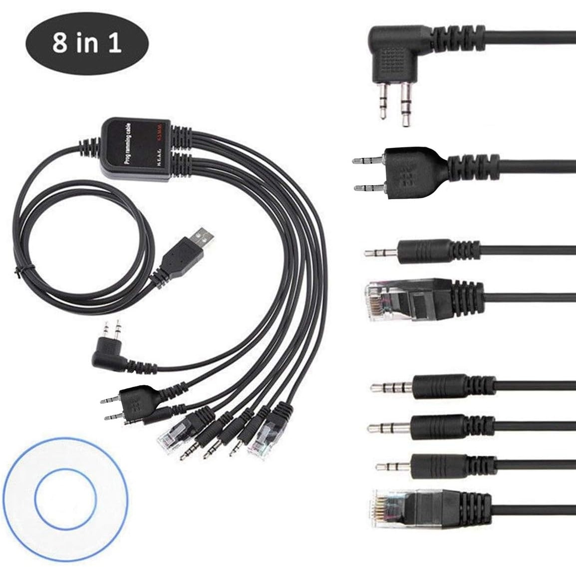 Cablu programare USB, PsAyl, cu 8 adaptoare diferite, pentru statii ...