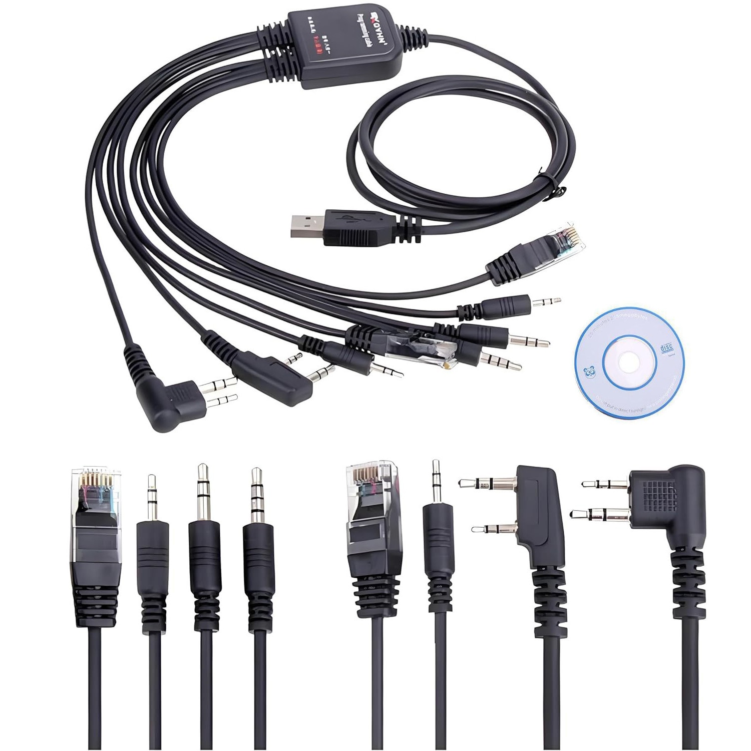 Cablu programare USB, PsAyl, cu 8 adaptoare diferite, pentru statii ...