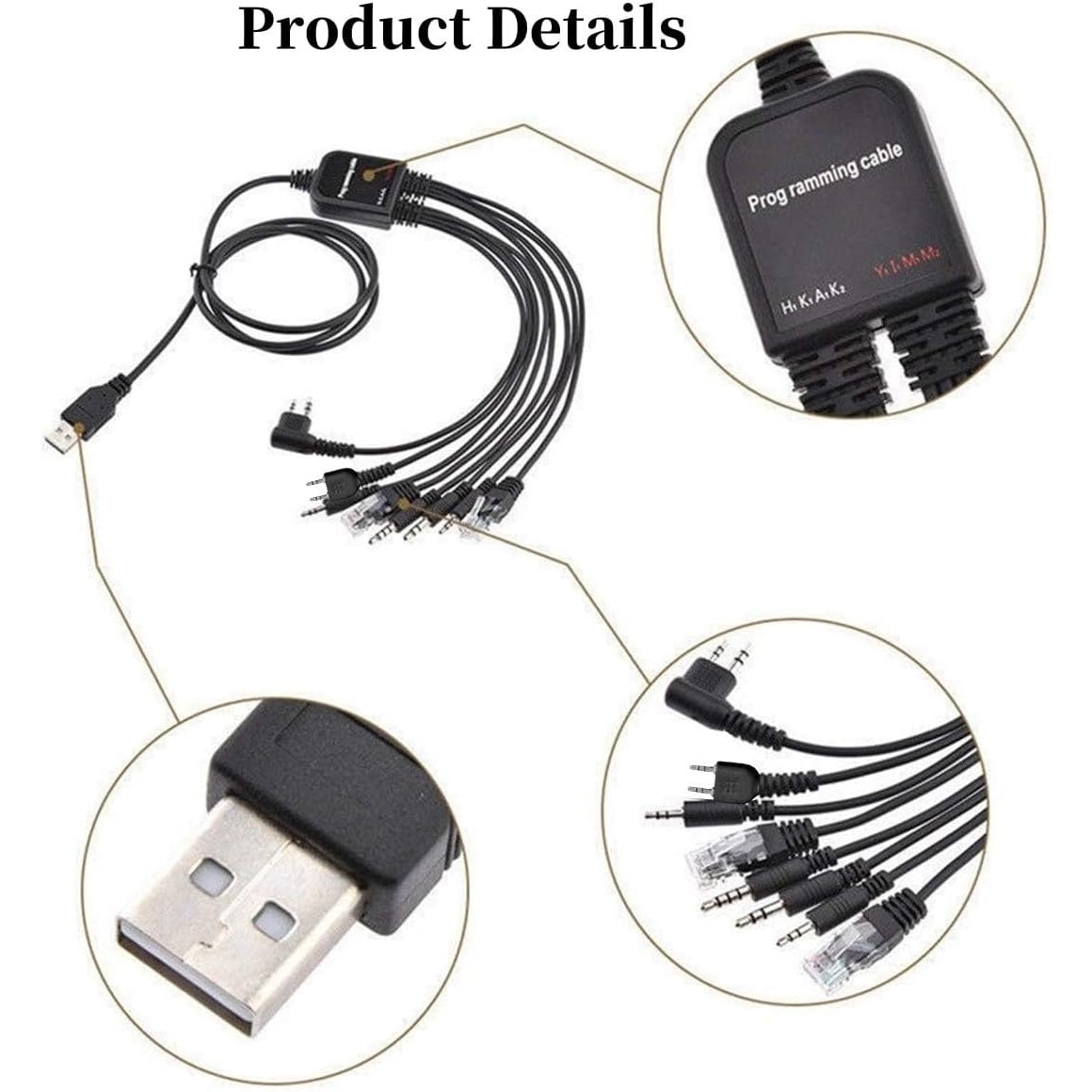 Cablu programare USB, PsAyl, cu 8 adaptoare diferite, pentru statii ...