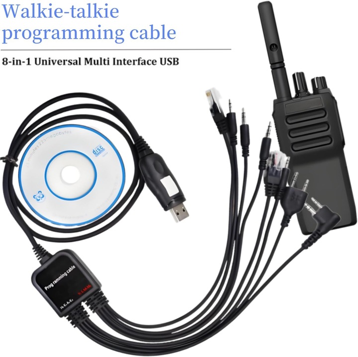 Cablu programare USB, PsAyl, cu 8 adaptoare diferite, pentru statii ...