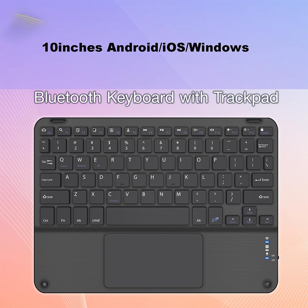 Tastatura Bluetooth Touchpad Pentru Android/iOS/Windows, Redkid, 10 ...