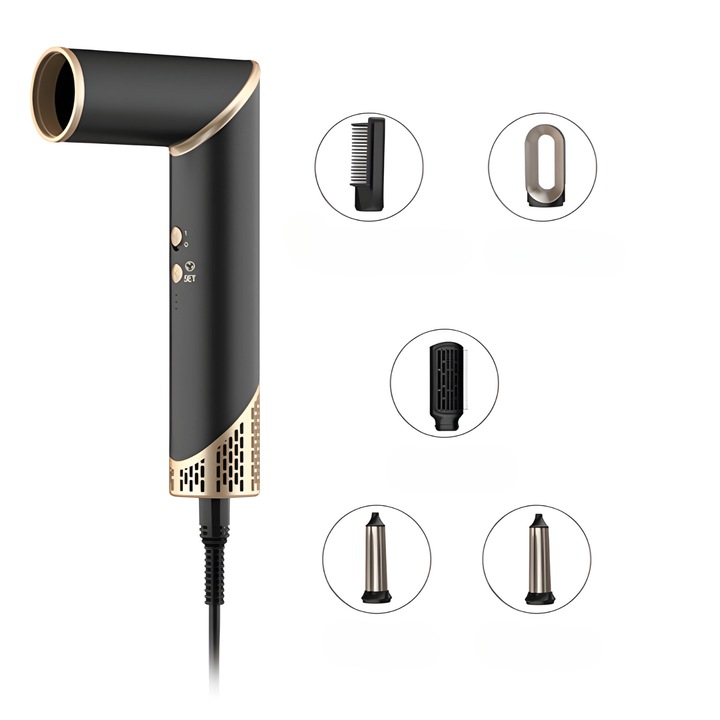 Ryaca 5 az 1-ben multifunkciós hajformázó kefe, BLDC motor 110 000 ...