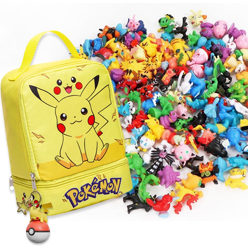 Rucsac Pikachu, set de 96 de papusi Pokémon, decoratiuni pentru ...