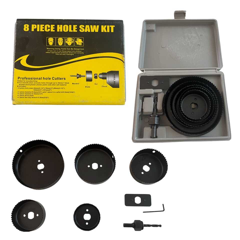 Set carote de Foraj, 8 piese, pentru Lemn, până la 25mm Grosime - eMAG.ro