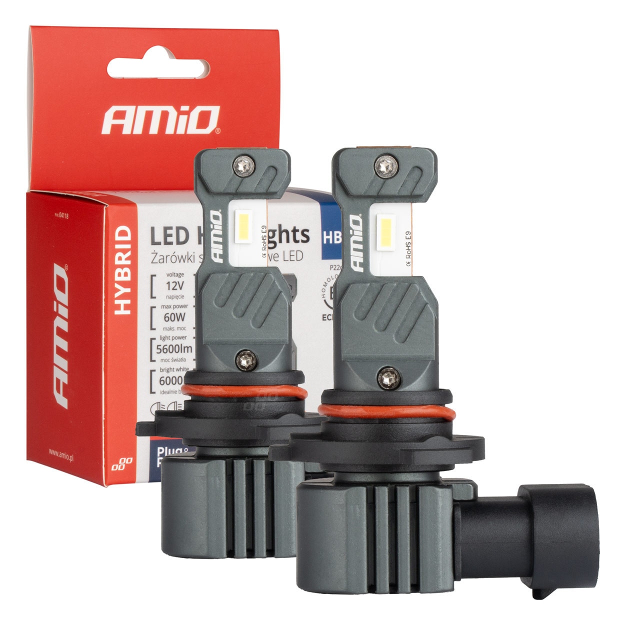 Becuri LED HB4 9006, 12V, 60W, 6000K, 5600lm, set 2 bucati - eMAG.ro