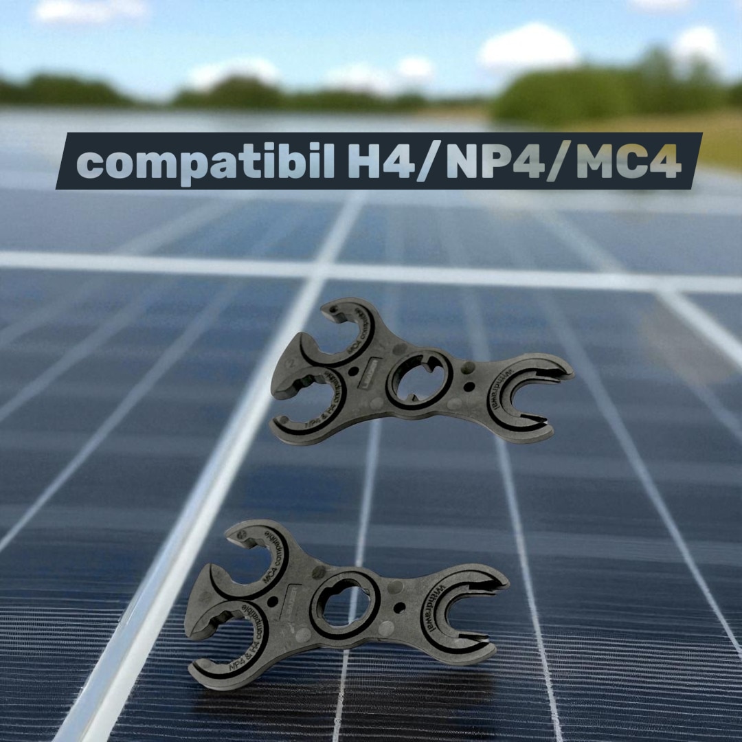 Set 2 chei montaj conectori solar, tip MC4/H4/NP4, plastic, negru ...