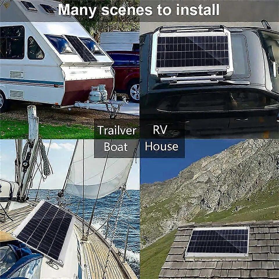 Panou solar flexibil 300W 12V, kit de incarcare pentru RV, barca de ...