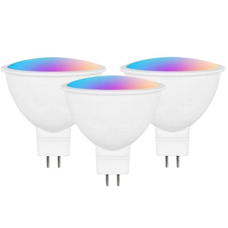 Set 3 becuri inteligente Doodle MR16, 12V, 5W, RGB+CW, dimabile ...
