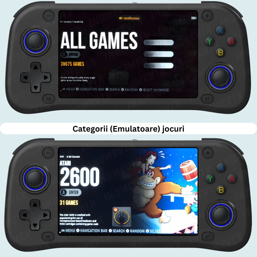 Consola de jocuri retro INOMEVIX®, 30.000 jocuri video, Ecran HD IPS 4 ...
