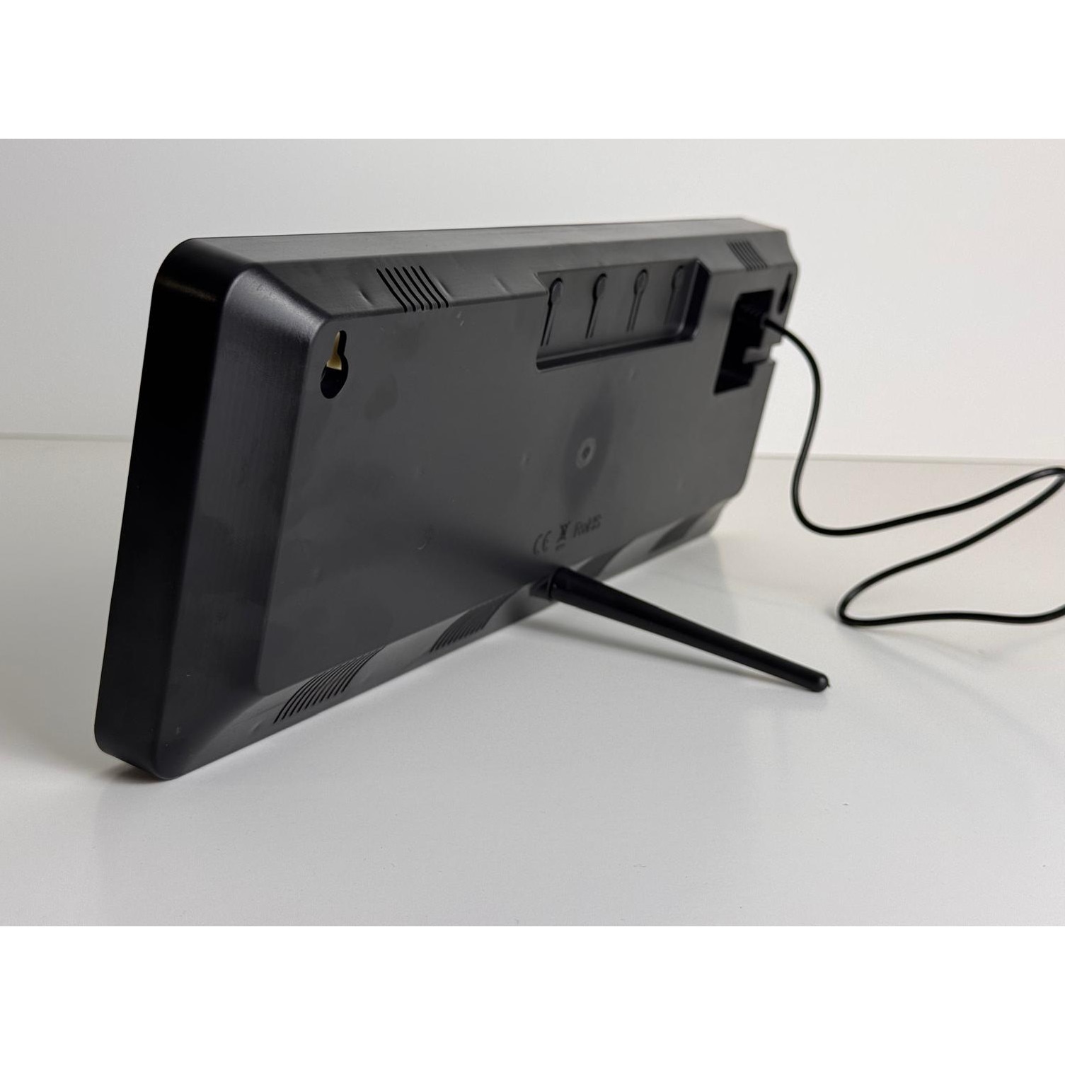 Ceas digital LED de perete/masa, ecran mare de 35x13 cm, Ora/Data/Ziua ...