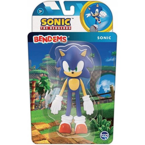 Figurina flexibila Sega Sonic the Hedgehog Bend-Ems, modelabil, PVC ...