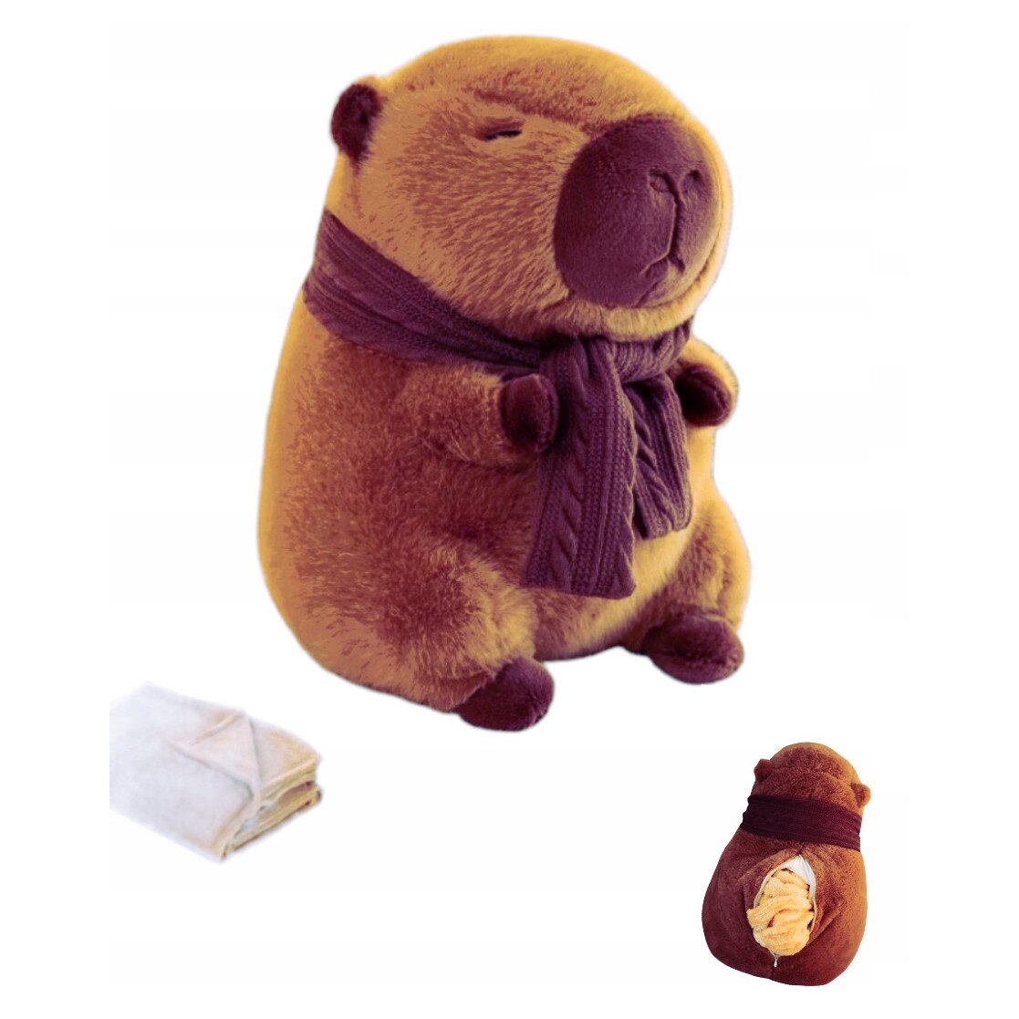3 az 1-ben takaró játék, Granda, capybara, 160x100cm, 45cm - eMAG.hu