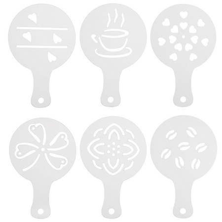Set Sabloane pentru Cafea și Deserturi, Orion, 6 Elemente, Alb, 8.5x13 ...