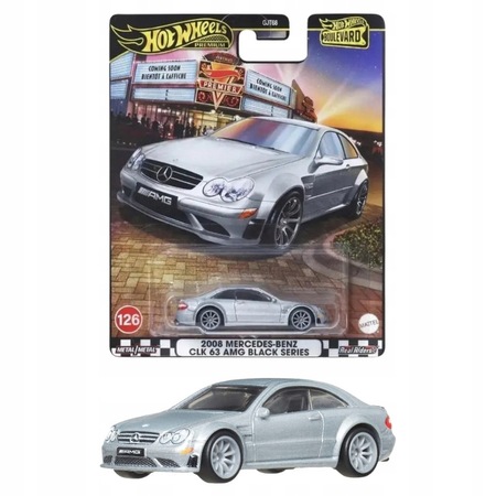 Miniatură de mașină, Hot Wheels, Mercedes Benz CLK 63 AMG Black Series ...