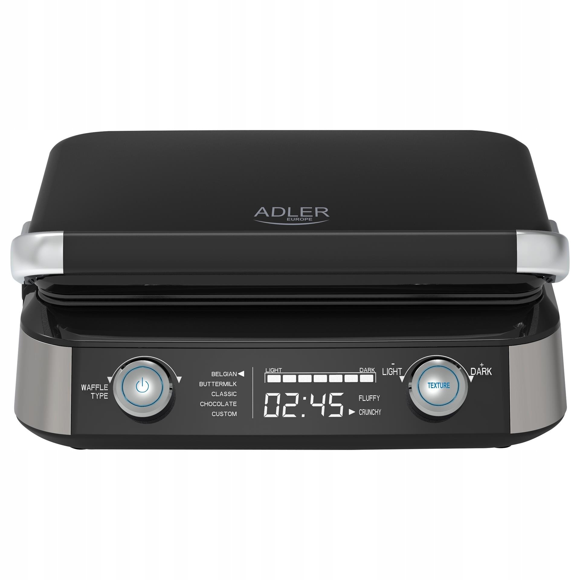 Gofrisütő, Adler, LED kijelzővel, 2400W, 5 program, fekete - eMAG.hu