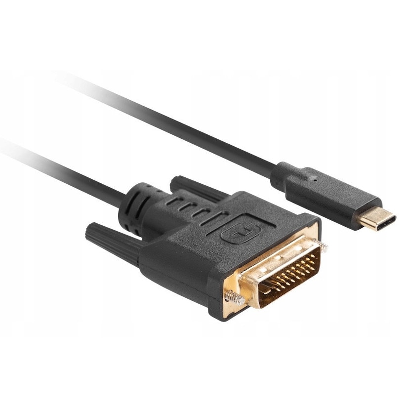 Cablu adaptor USB-C - DVI-D 24+1, 1,8m, negru - eMAG.ro