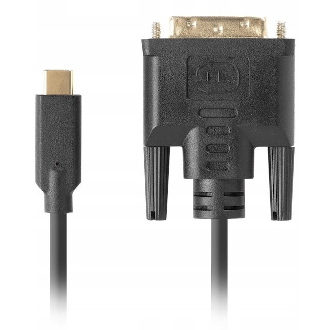 Cablu adaptor USB-C - DVI-D 24+1, 1,8m, negru - eMAG.ro