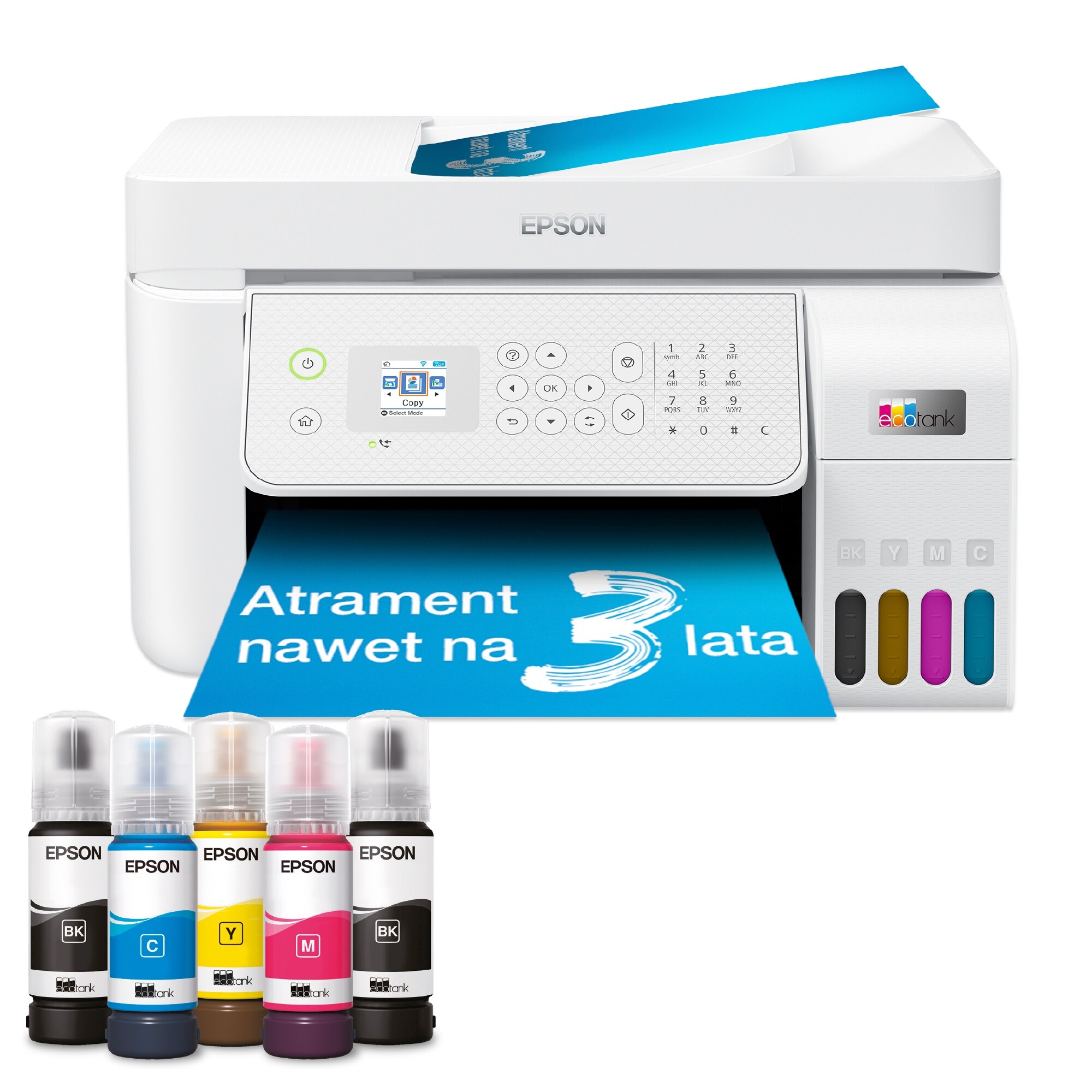 Imprimanta multifunctionala Epson EcoTank L5316, alb, A4, Wi-Fi, fax ...