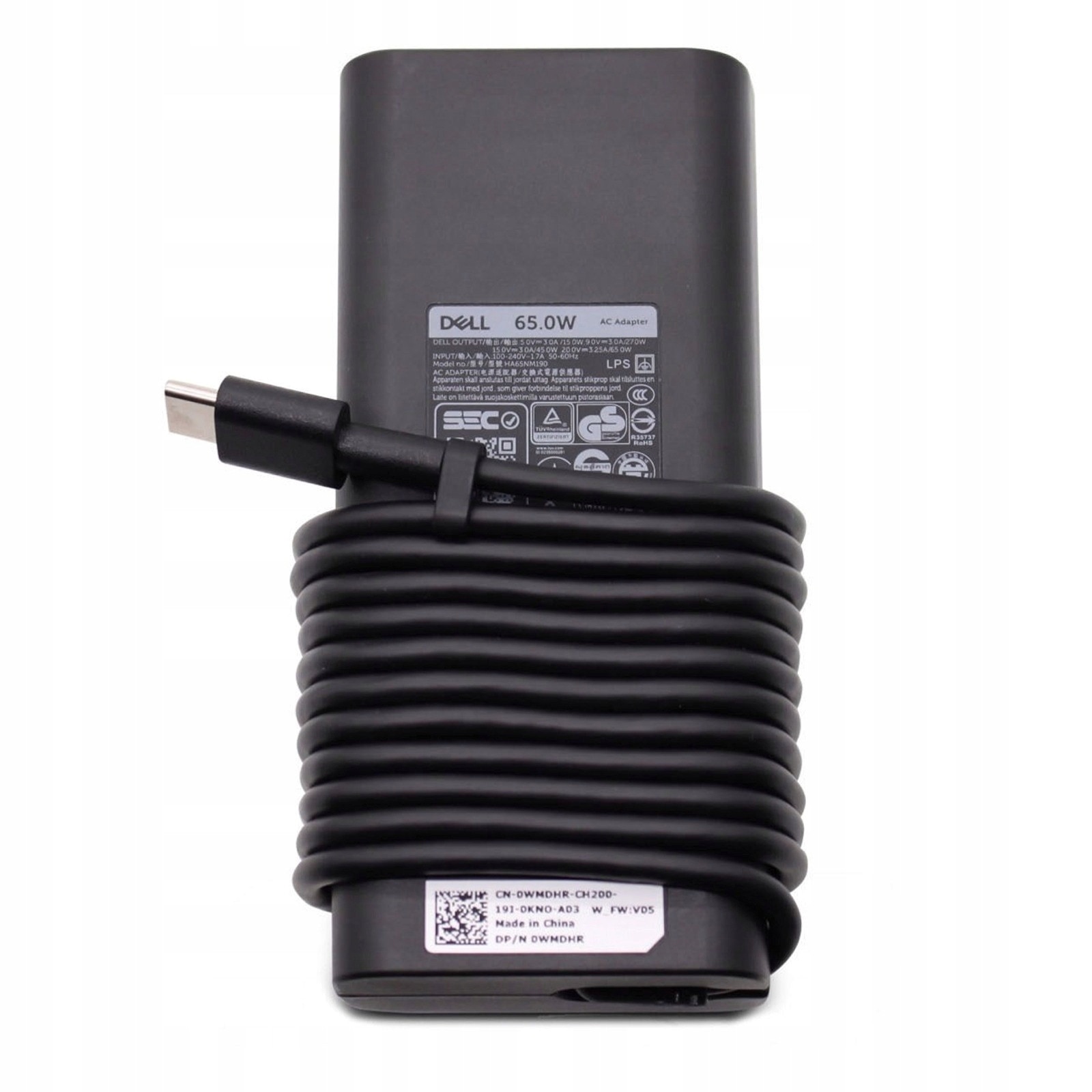 Incarcator laptop Dell 65W, USB-C, 20V, 3,25A - eMAG.ro