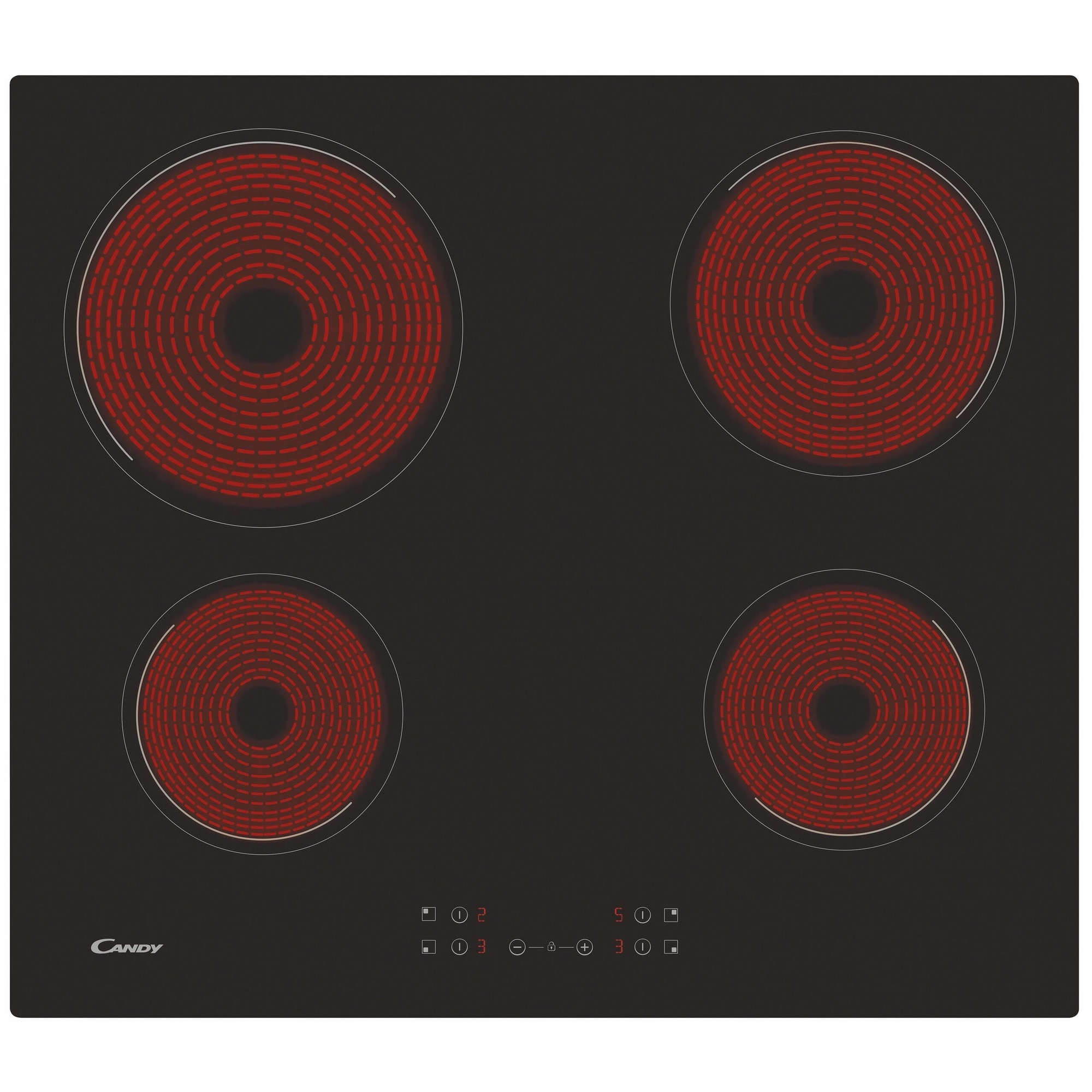 Plita electrica Candy CH64CCB, ceramica, 4 zone, neagra, 59x52cm - eMAG.ro