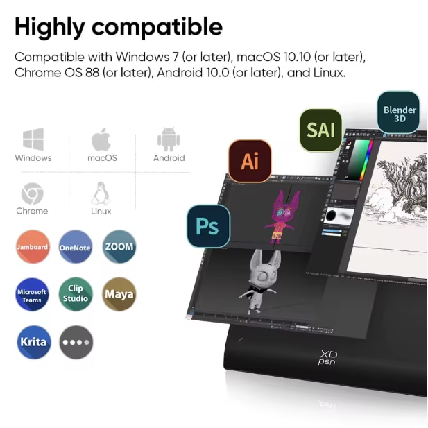 Tableta grafica XP-PEN Deco PRO LW Gen 2, 11x7", 16384 niveluri ...