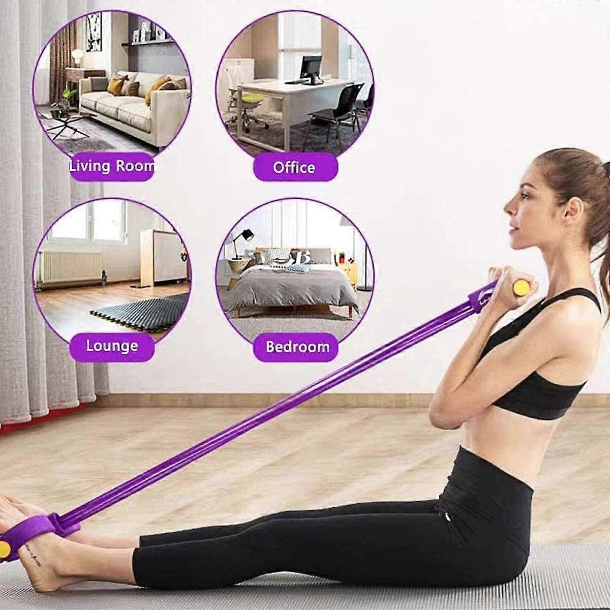 Extensor pedala cu 4 tuburi, benzi de rezistenta pentru fitness, 10x17 ...