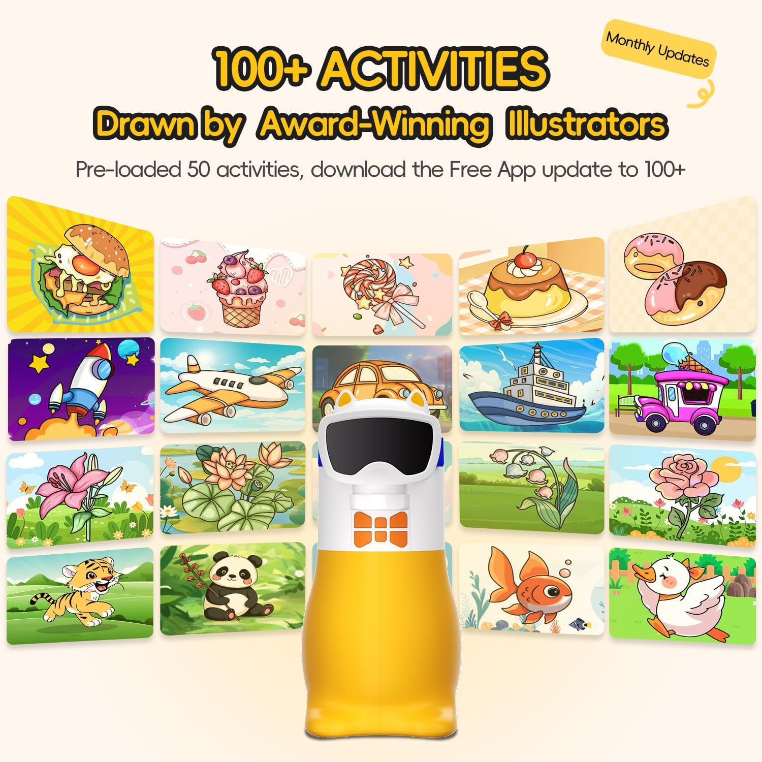 Умен проектор за рисуване с изкуствен интелект, интерактивна играчка с ...