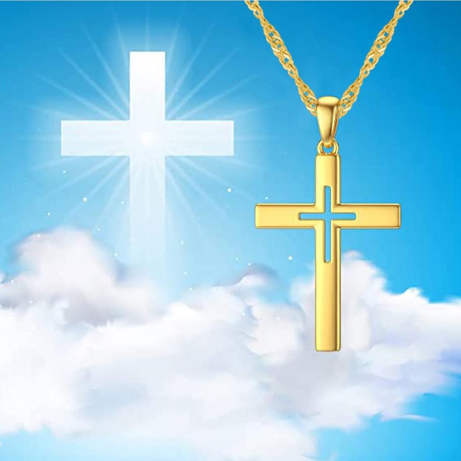 Lant de argint, colier, cruciulita, cruce, argint 925, ideal pentru ...