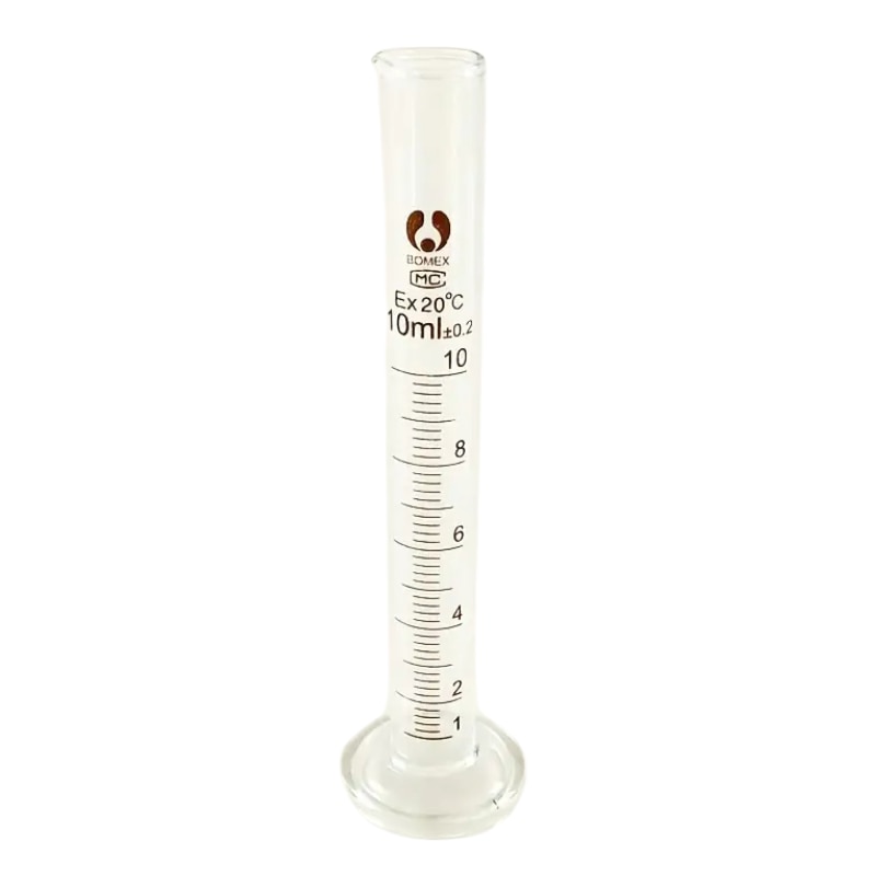 Cilindru de masurare gradat pentru diverse aplicatii, 10 ml, sticla ...