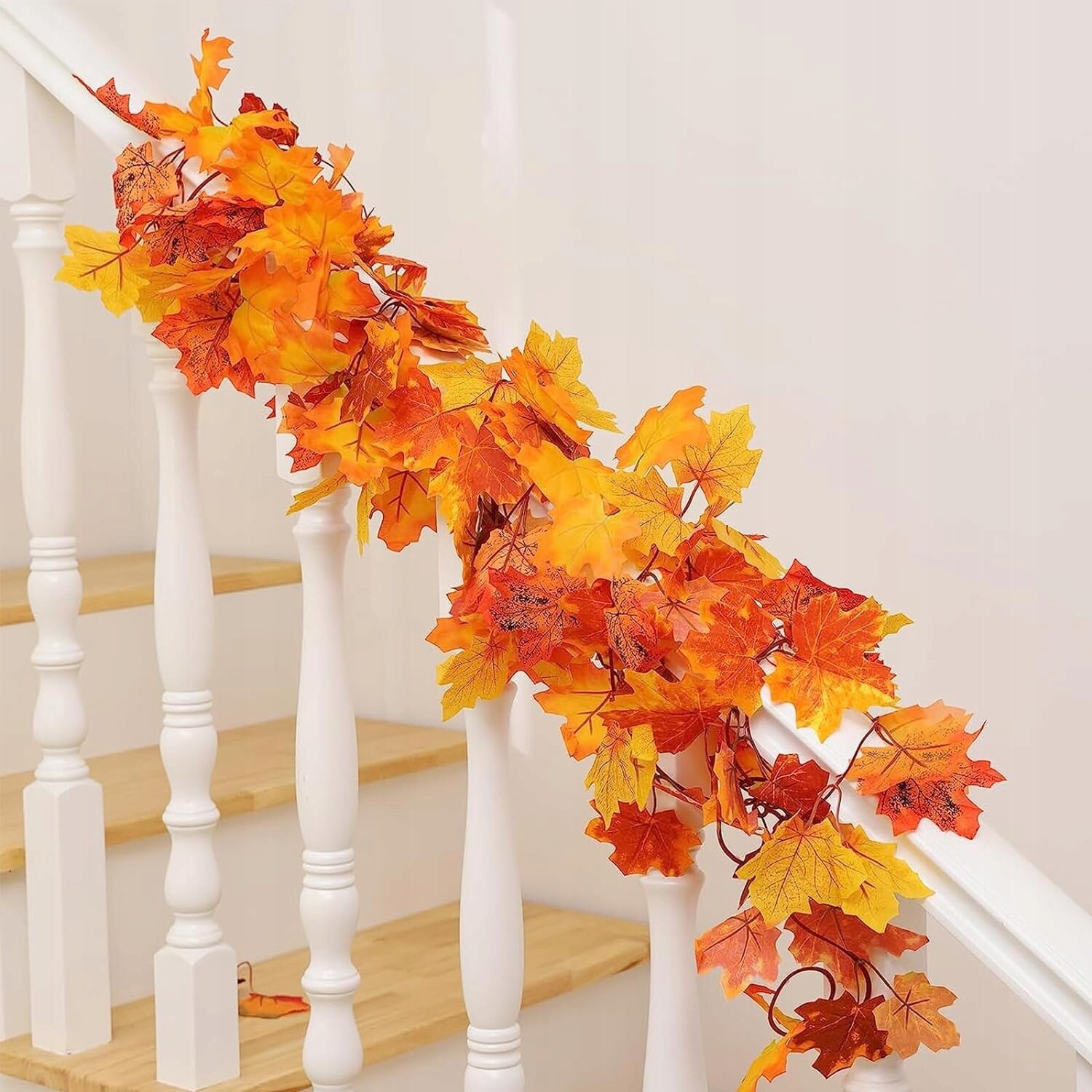 Girlanda artificiala cu frunze de artar, 175 cm, decor pentru toamna ...
