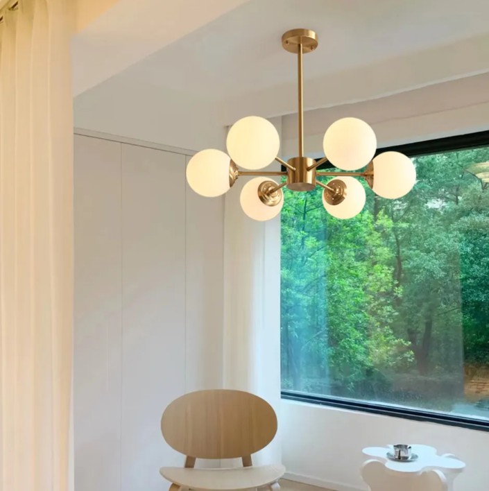 Pendul Gold Modern 6 Globuri soclu E27 ZenLED® - eMAG.ro