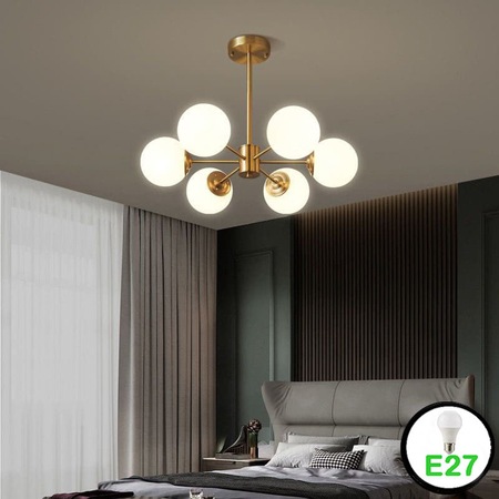 Pendul Gold Modern 6 Globuri soclu E27 ZenLED® - eMAG.ro