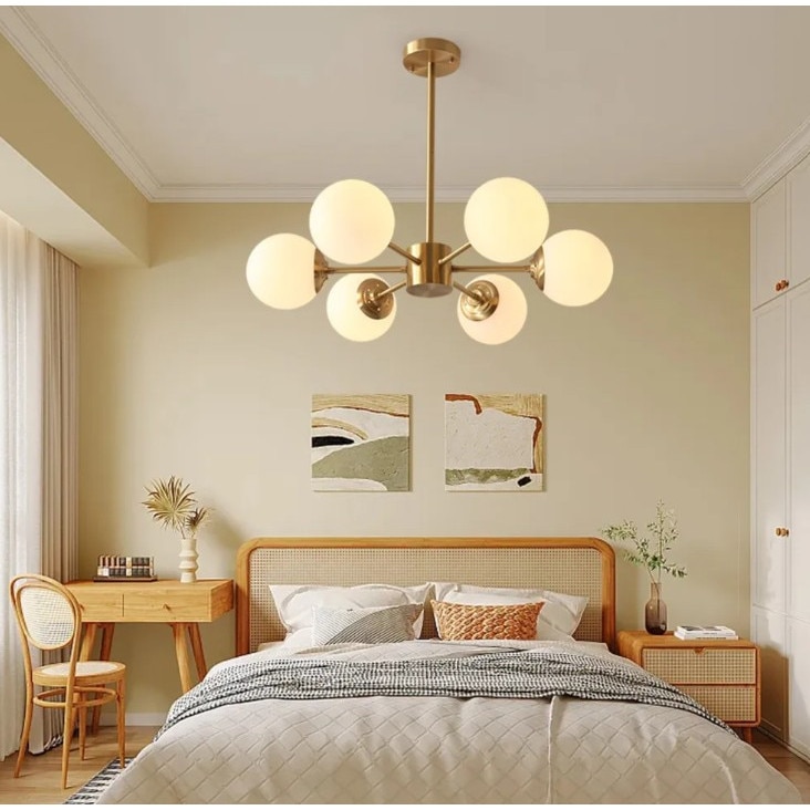 Pendul Gold Modern 6 Globuri soclu E27 ZenLED® - eMAG.ro
